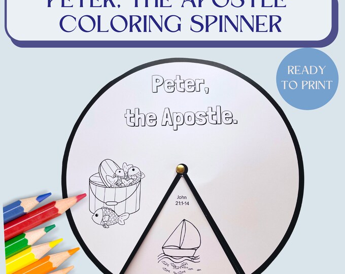 Peter, the Apostle Coloring Spinner Wheel Peter, the Apostle Craft ...
