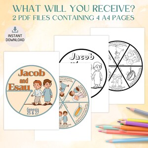 Printable Jacob and Esau Sunday School Craft, Kids' Ministry Bible ...