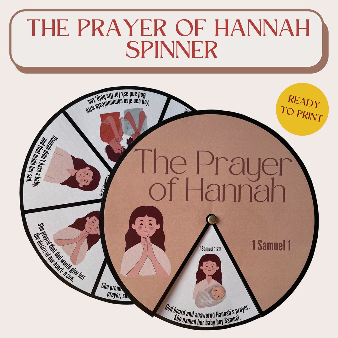 Printable Prayer of Hannah Spinner Wheel - Sunday School Craft, Kids ...