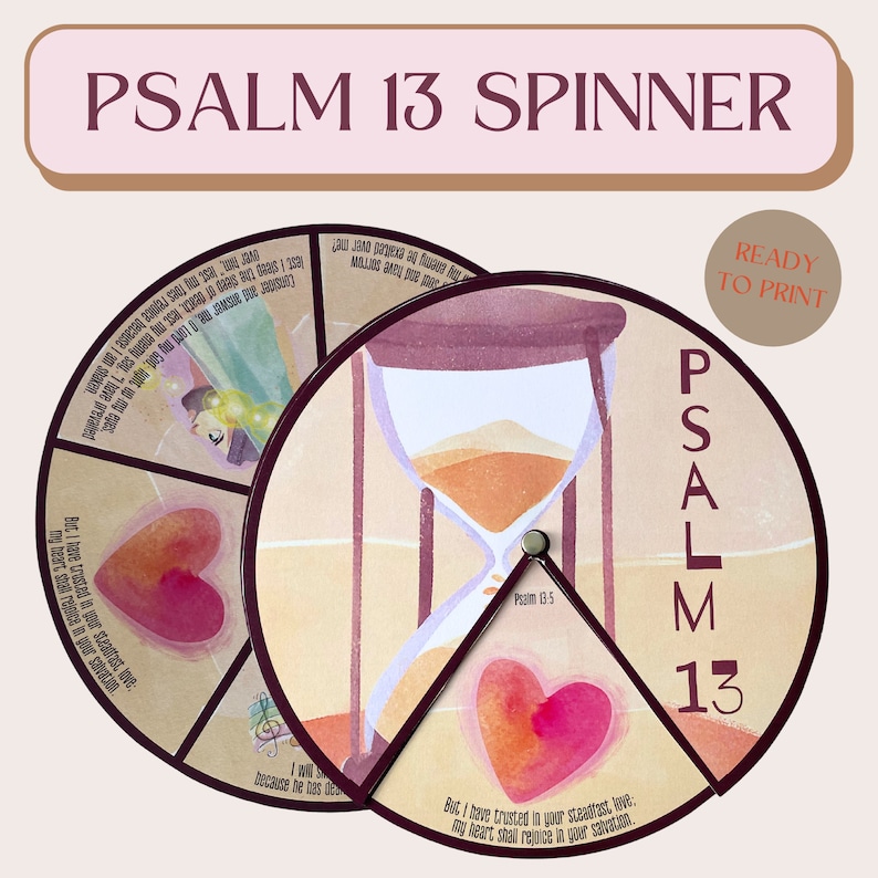 Printable Psalm 13 Spinner Wheel | Psalm 13 Craft | Sunday School Craft ...