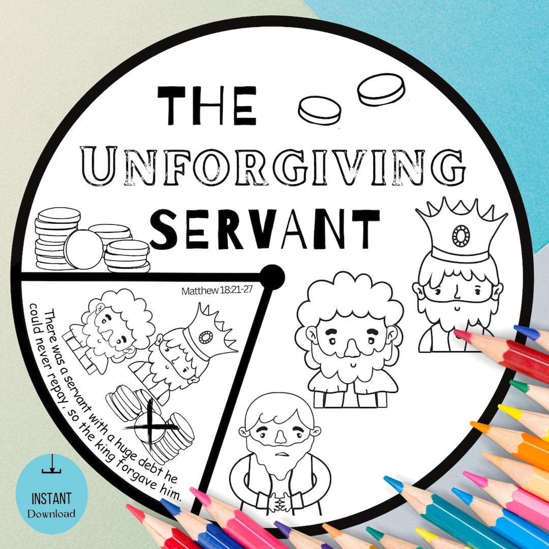Printable Parable of the Unforgiving Servant Spinner Wheel ...