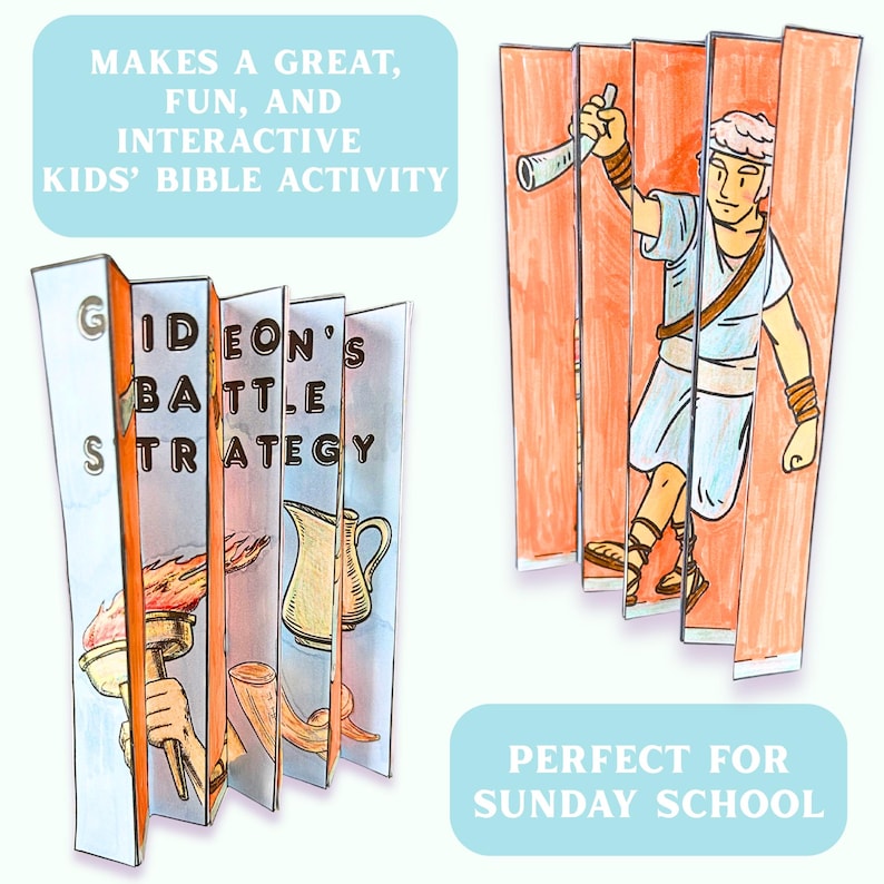 Gideon's Battle Strategy Agamograph Craft, Sunday School Bible Story ...