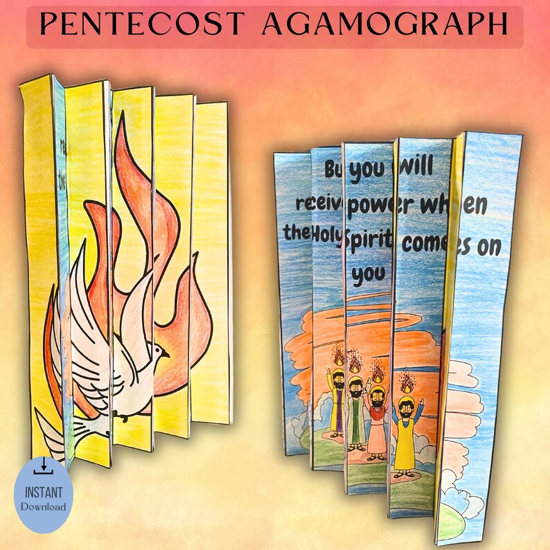 Pentecost Agamograph Craft| Sunday School Activity for Kids| Instant ...