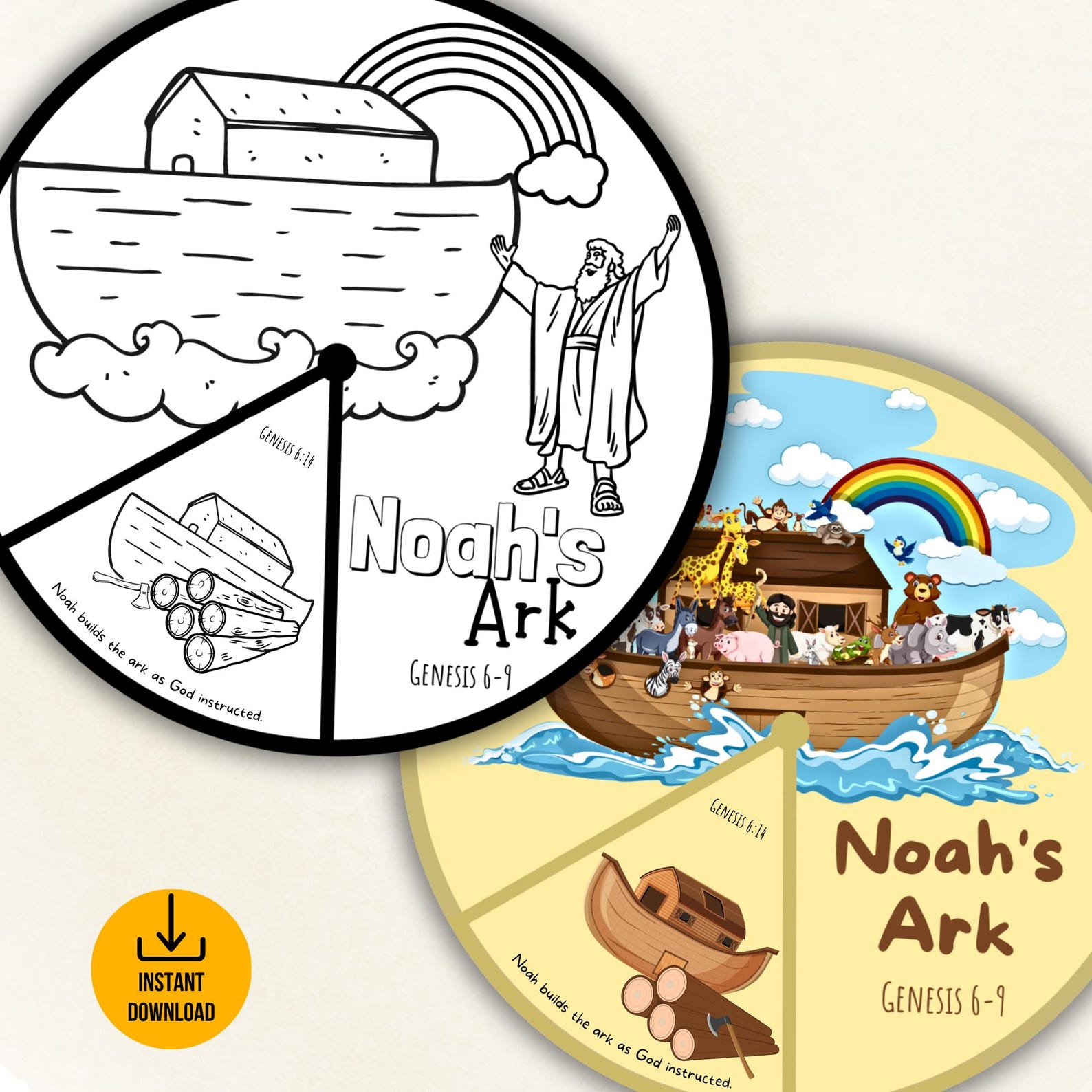 Noah's Ark Spinner Wheel | Sunday School | Kids Ministry Craft ...