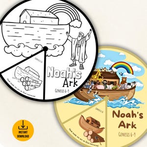 Noah's Ark Spinner Wheel | Sunday School | Kids Ministry Craft ...