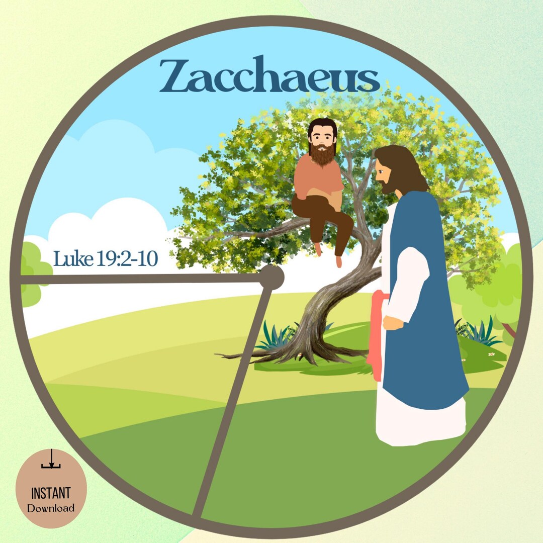 Printable Zacchaeus Spinner Wheel | Sunday School Craft | Kids Ministry ...