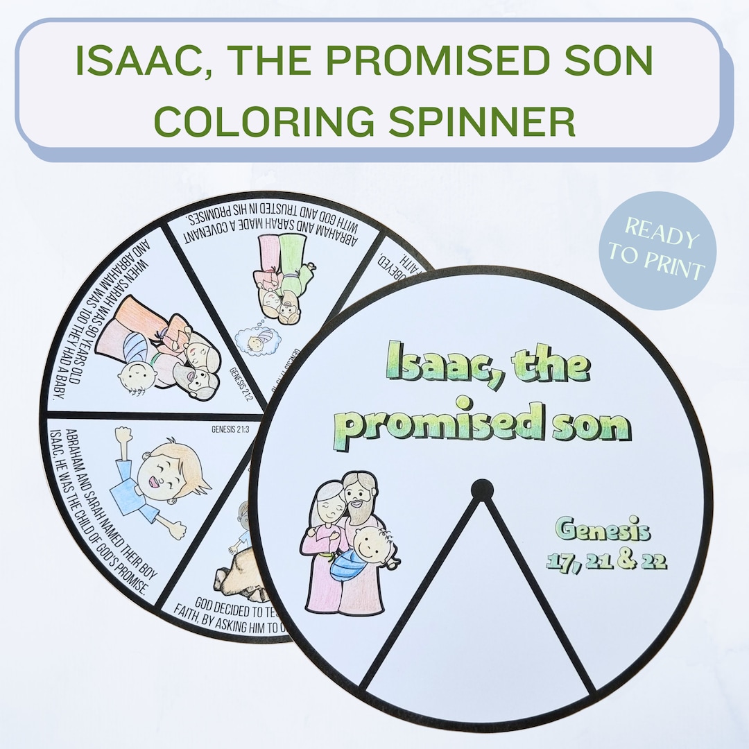 Isaac, the Promised Son Coloring Sunday School Craft, Bible Coloring ...