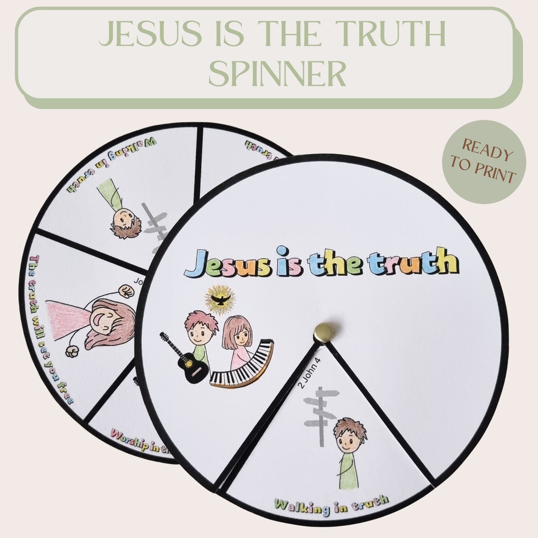 Jesus is the Truth Coloring Spinner Wheel Jesus is the Truth Craft ...