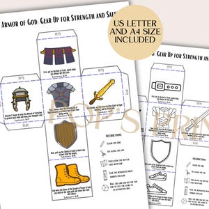 The Armor of God Cube Craft, Sunday School Printable Bible Activity ...