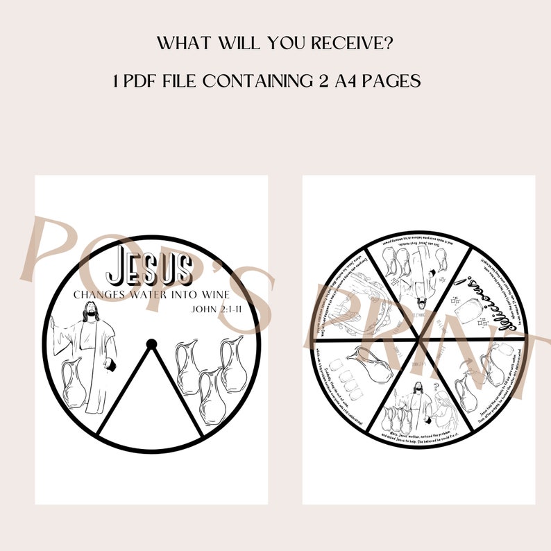 Jesus Turns Water Into Wine Printable Sunday School Craft Kids Ministry ...