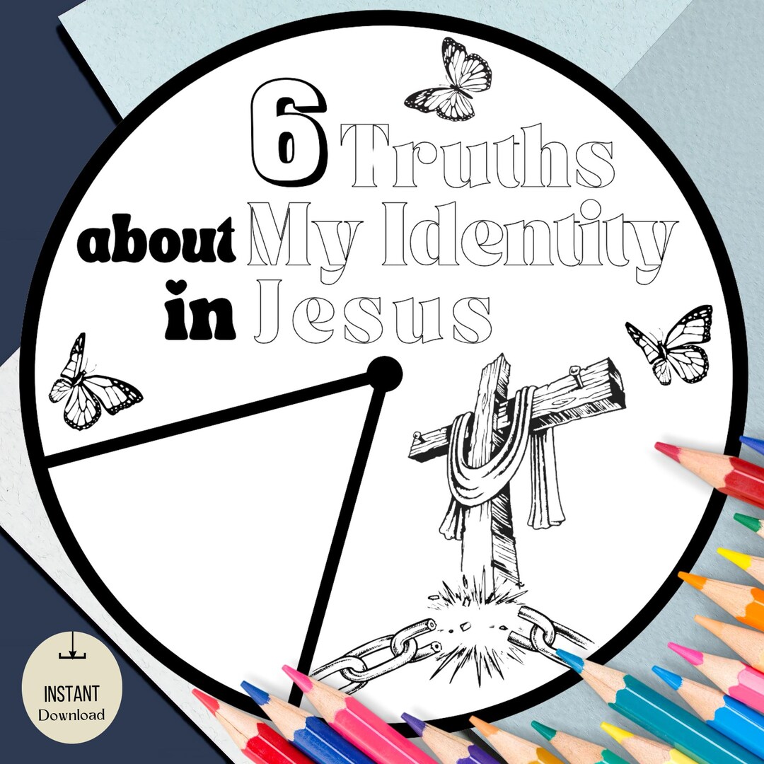 Printable Identity in Christ Coloring Wheel | Printable Bible Kids ...