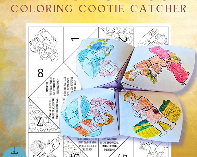 The Prodigal Son Coloring Cootie Catcher| Sunday School Craft| Cootie ...