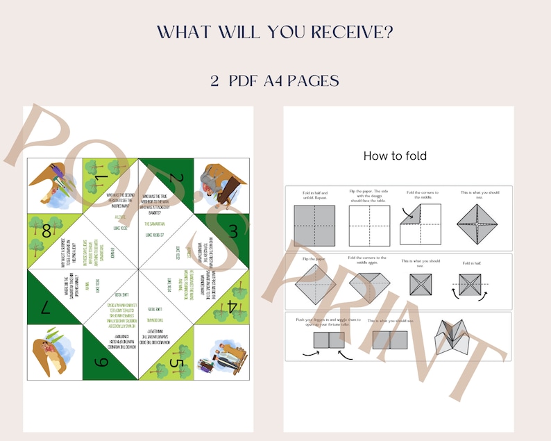 The Good Samaritan Cootie Catcher Sunday School Craft Cootie - Etsy