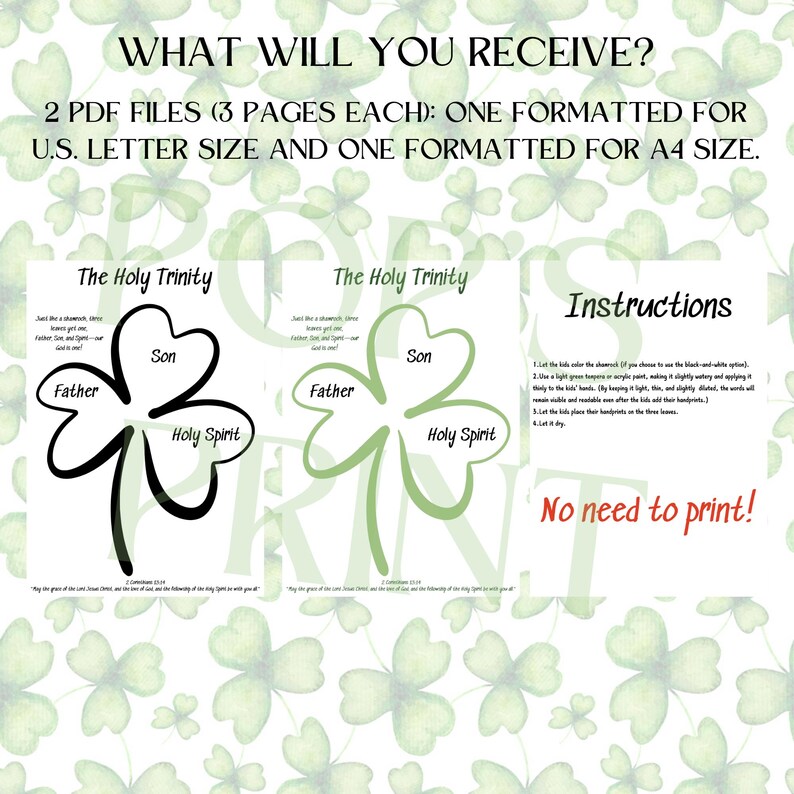 St. Patrick's Day Shamrock Handprint Craft| St. Patrick Children Art ...