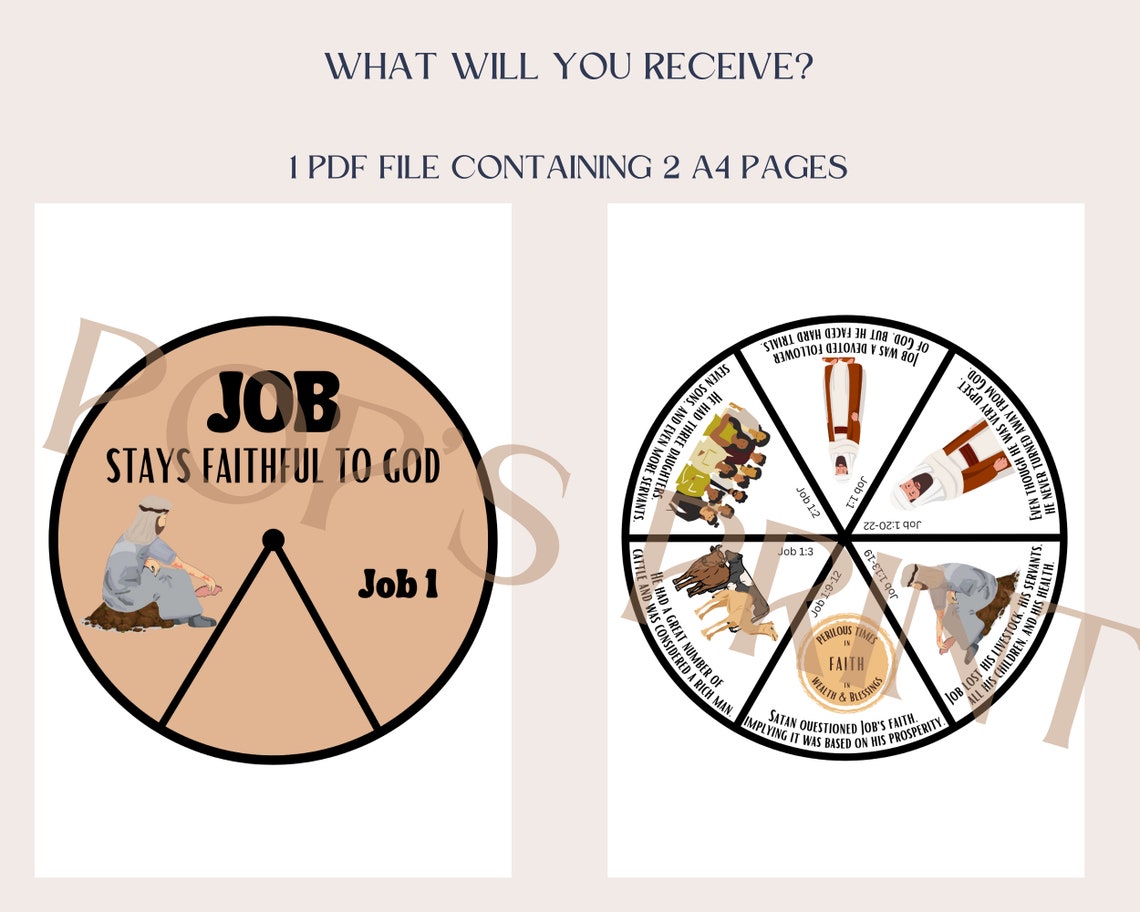 Job Spinner Wheel | Printable Job Craft | Sunday School Activity | Kids ...