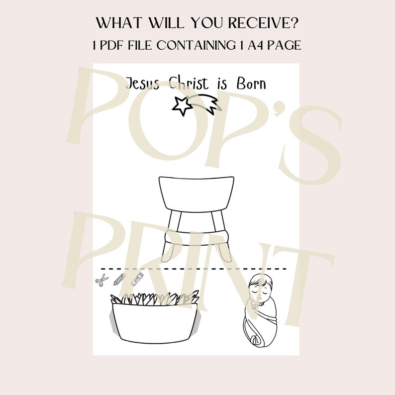 Jesus Christ is Born Craft - Sunday School Nativity Activity for Kids ...