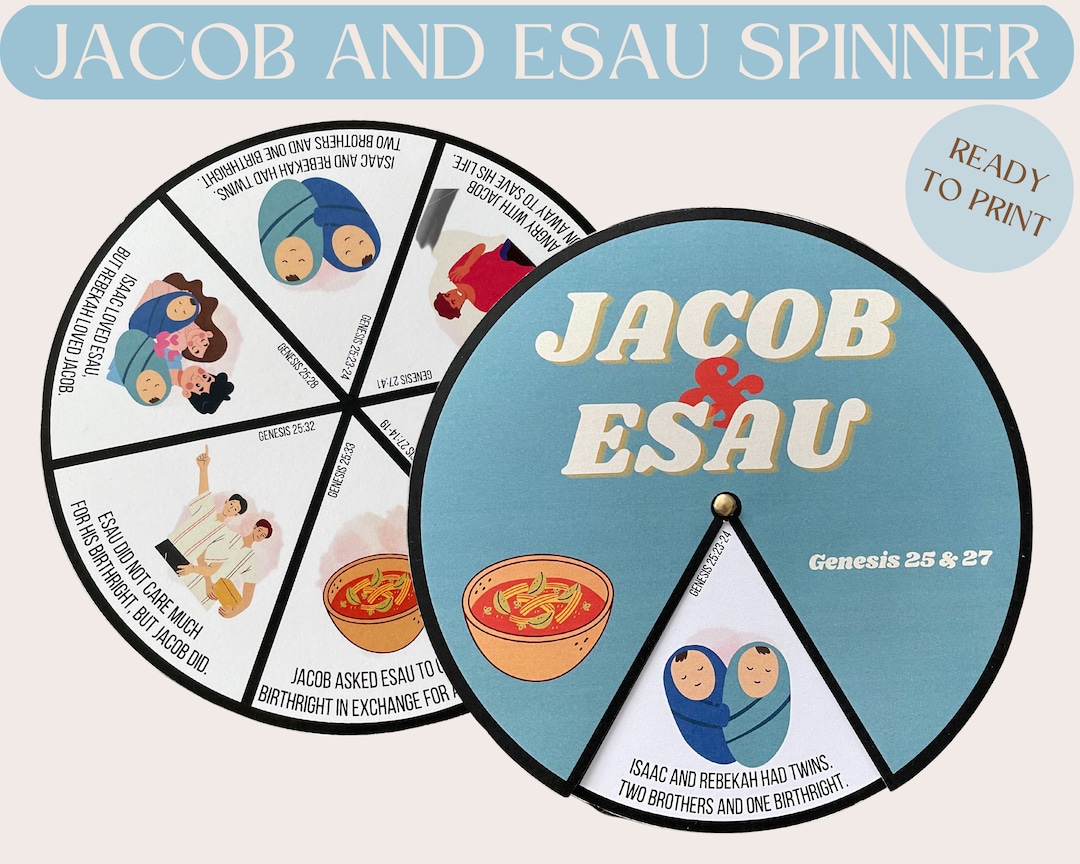 Bible Story jacob and Esau Spinner Wheel Jacob - Etsy