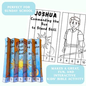 Joshua and the Sun Stand Still Agamograph Craft, Sunday School Bible ...