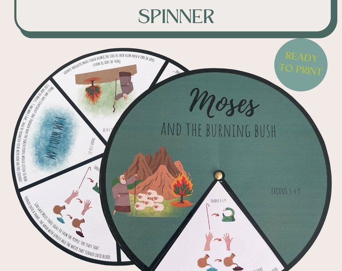 Moses and the Burning Bush Spinner Wheel Sunday School Craft Kids ...