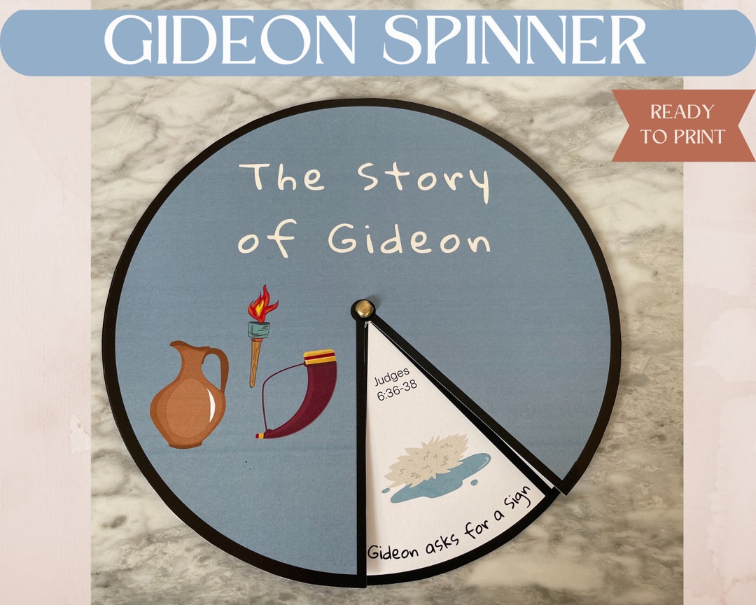 The Story of Gideon Spinner Wheel Gideon Craft Sunday School - Etsy