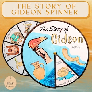 Gideon Story Printable Spinner Wheel, Sunday School Craft (digital ...