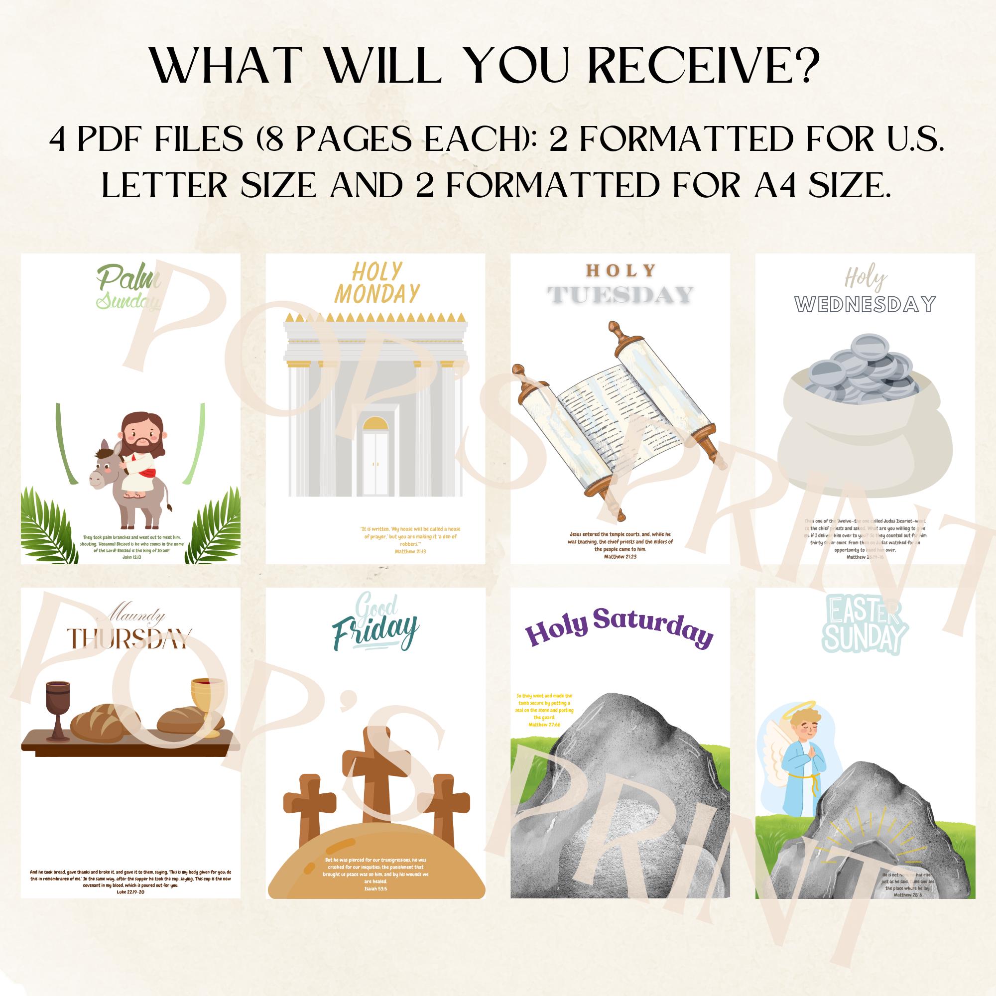 Holy Week Handprint Craft| Easter Story| Sunday School| Coloring Paper ...