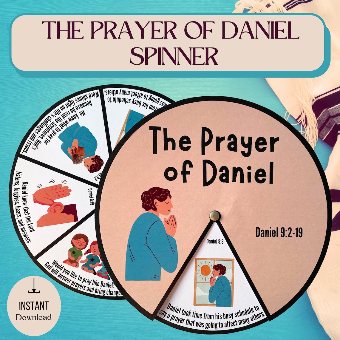 Printable the Prayer of Daniel Spinner Wheel | Engaging Daniel’s ...