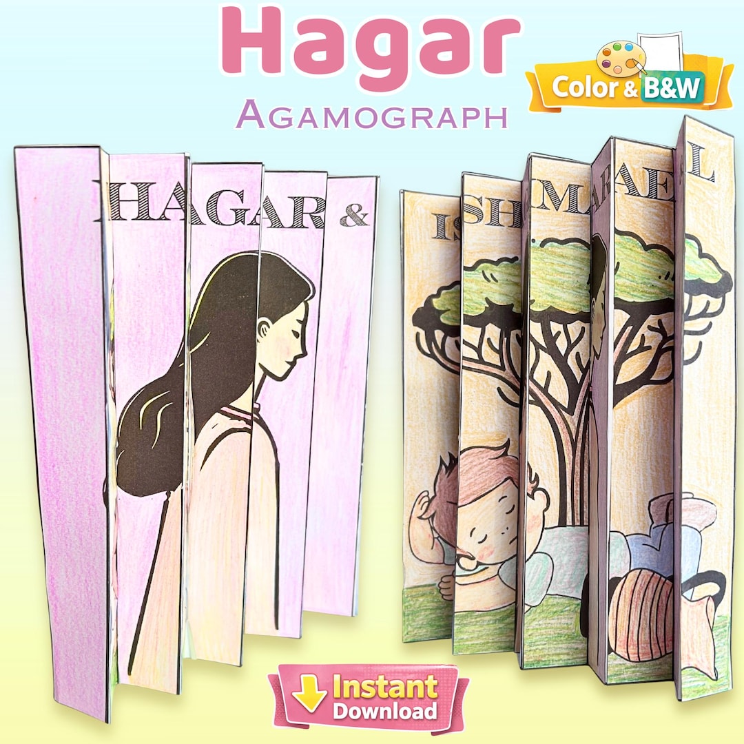 Hagar and Ishmael Agamograph Craft – Sunday School Printable Bible ...