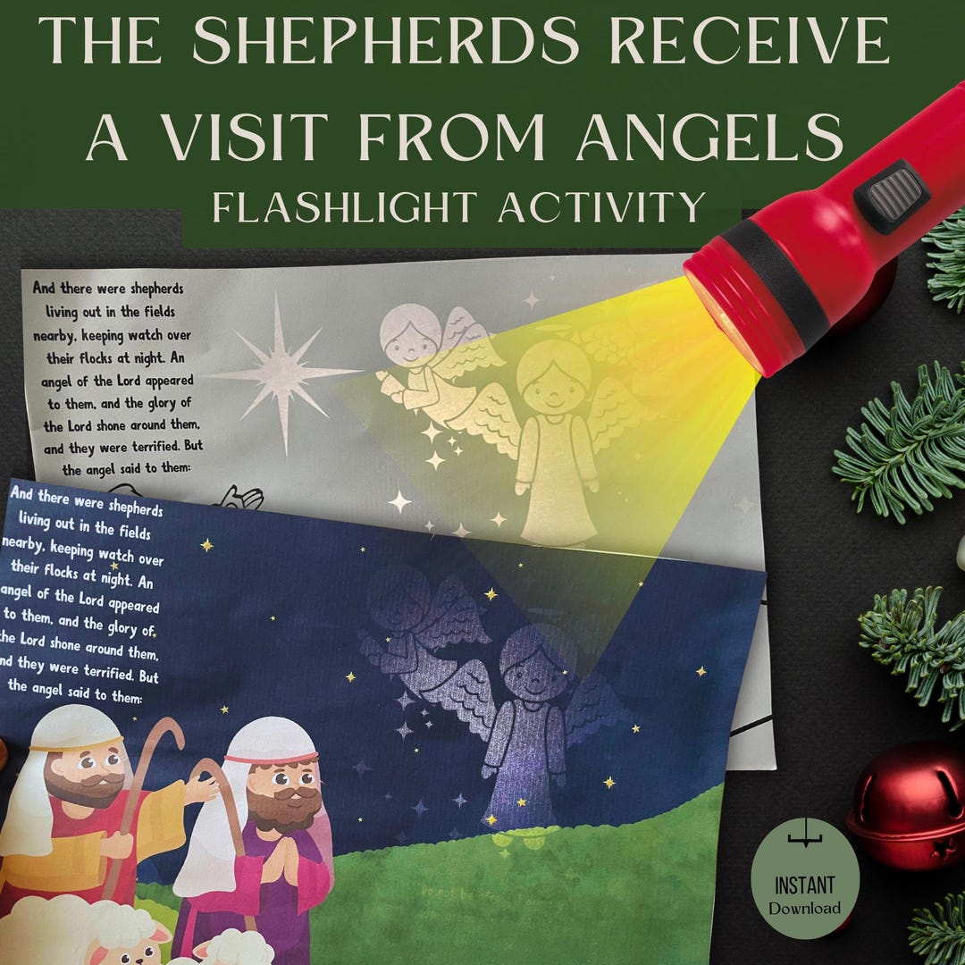 The Shepherds Receive a Visit From Angels Flashlight Activity| Sunday ...
