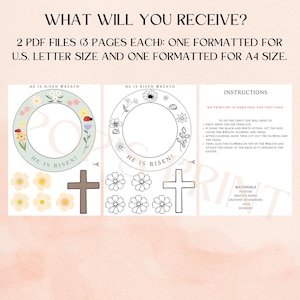 Easter Wreath Craft| Sunday School Activity for Kids| Instant Download ...