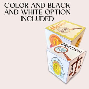 Matthew 6:33 Cube Craft Printable Bible Activity, Kids Bible Verse ...