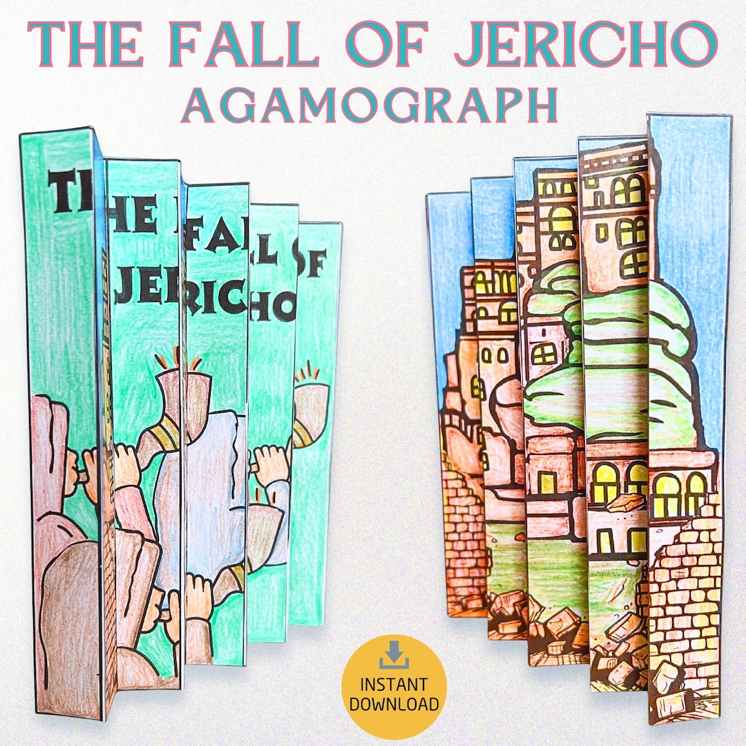 Printable Fall of Jericho Agamograph – Sunday School Craft & Bible ...