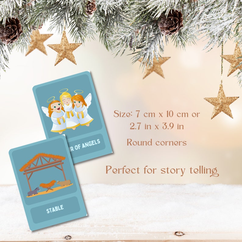 Nativity Story Flashcards: Christmas Preschool Printable (digital ...