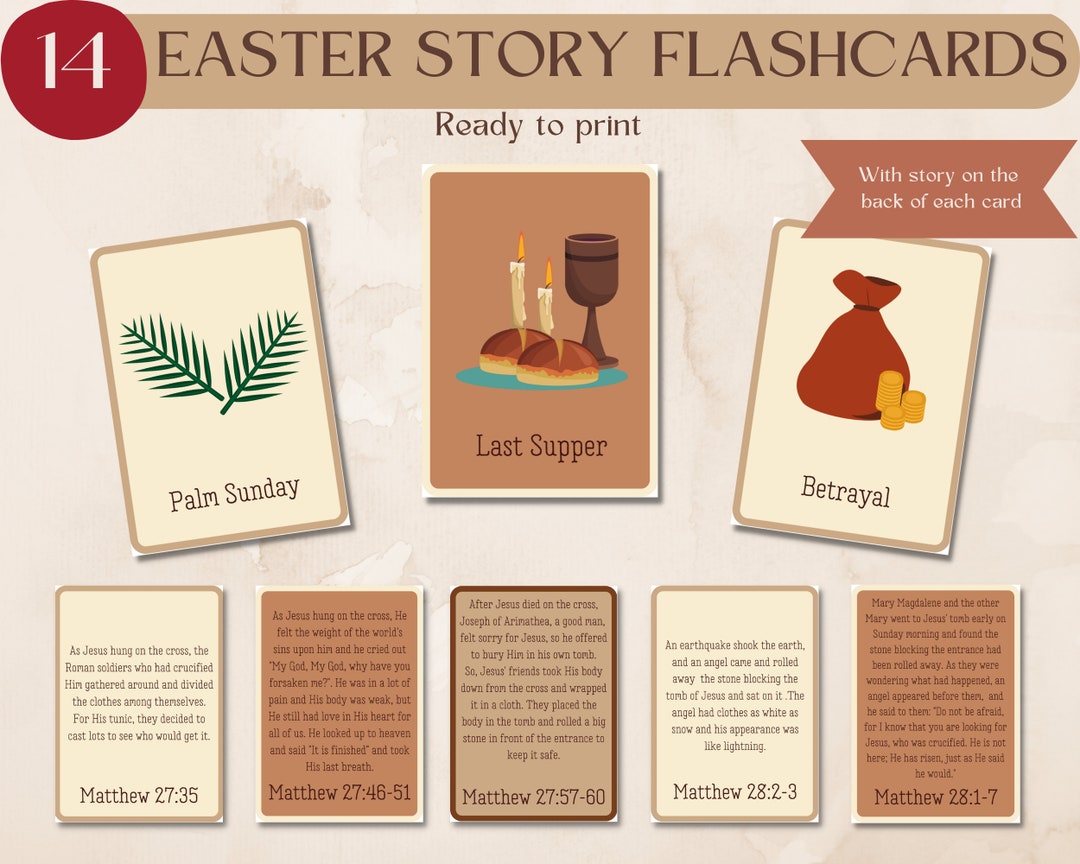 Easter Story Cards|holy Week Story Cards|easter Week Prints|sunday ...
