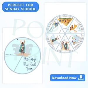 Crossing the Red Sea Spinner Wheel: Sunday School Kids Ministry Craft ...