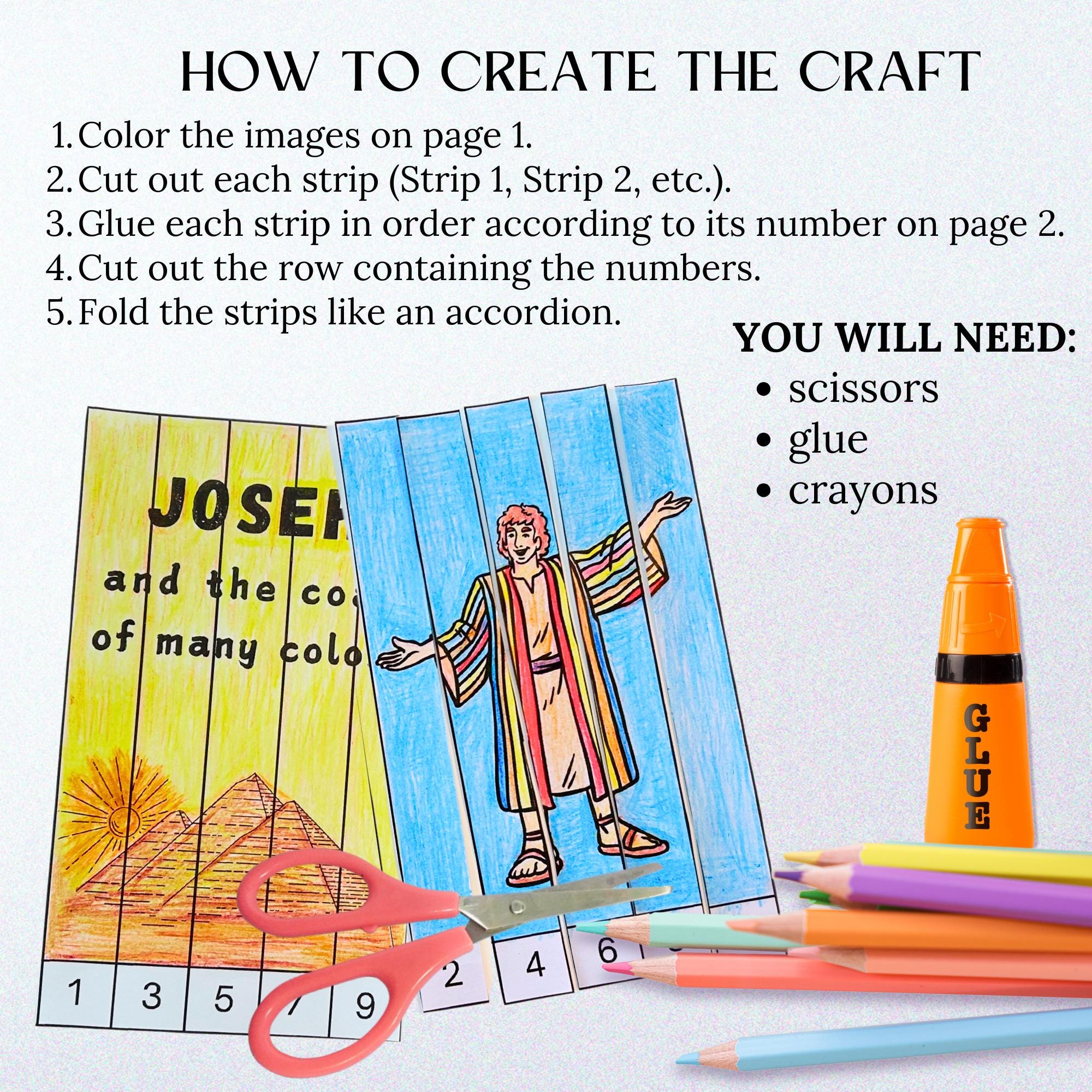 Printable Joseph and the Coat of Many Colors Agamograph – Sunday School ...