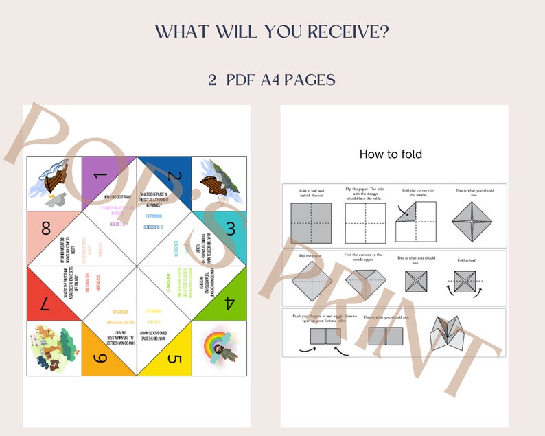 Noah's Ark Cootie Catcher| Sunday School Craft| Cootie Catcher ...