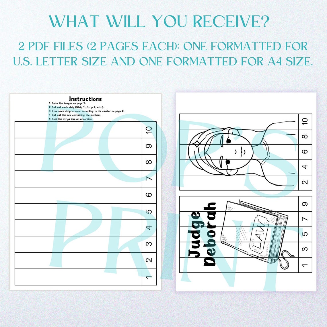 Printable Judge Deborah Agamograph – Sunday School Craft & Bible ...