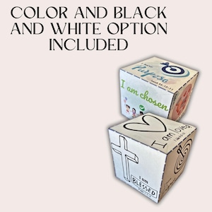 6 Truths of Who I Am in Christ Cube Craft – Printable Sunday School ...