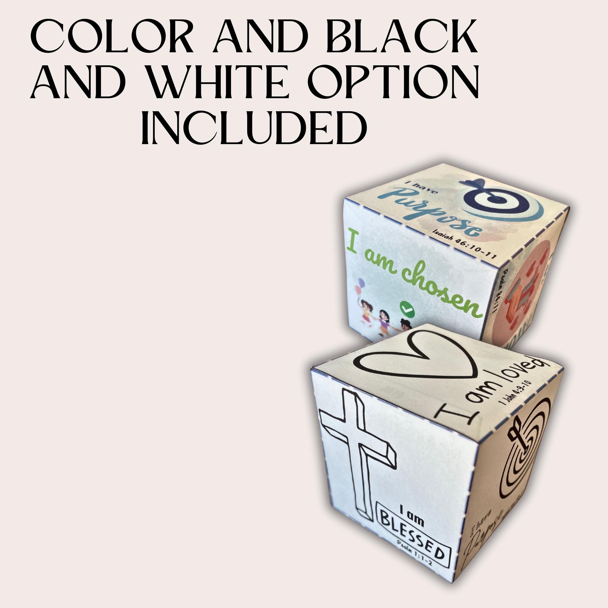 6 Truths of Who I Am in Christ Cube Craft – Printable Sunday School ...