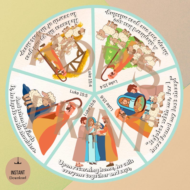 The Good Shepherd Sunday School Craft, the Lost Sheep Printable Spinner ...