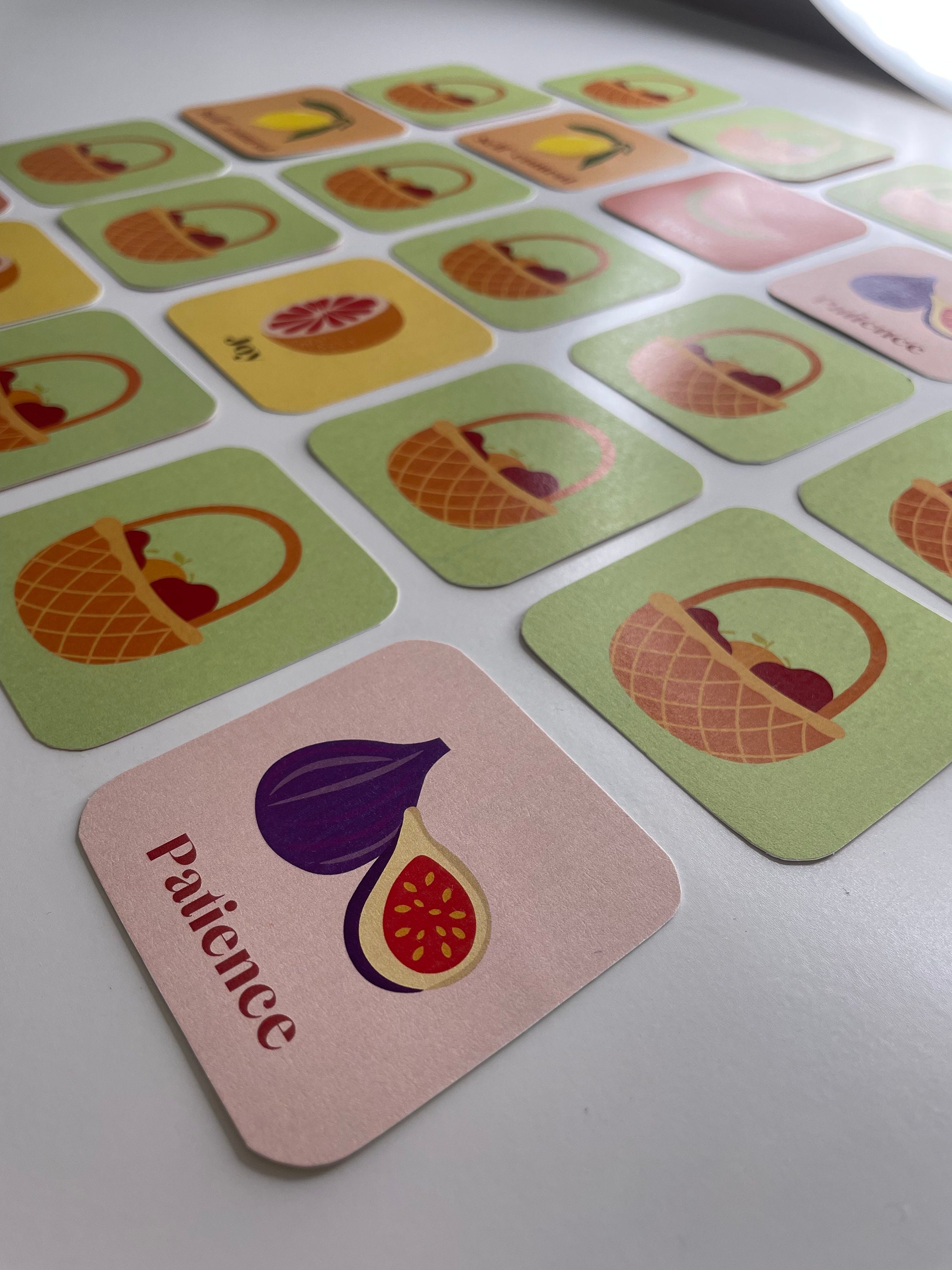 Fruit of the Spirit Memory Game Bible Memory Match Game Bible Matching ...