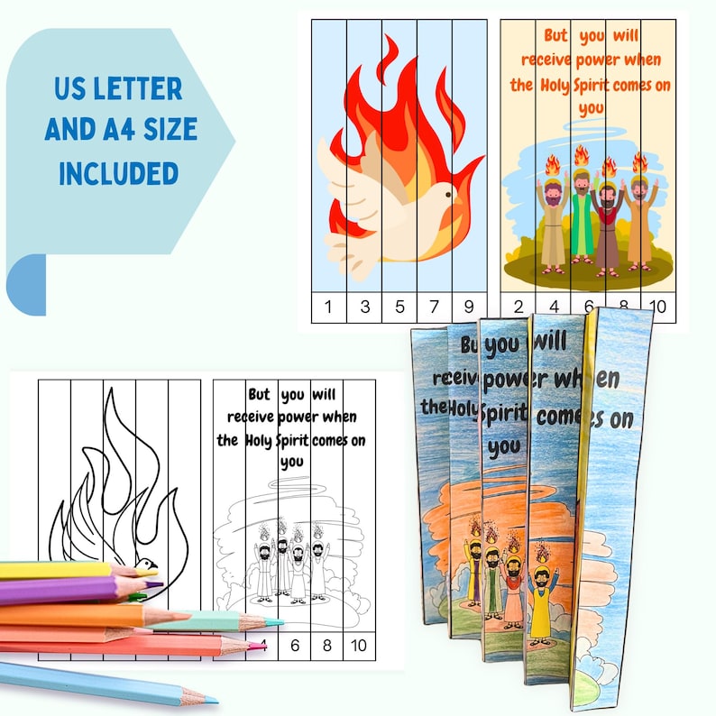 Printable Pentecost Agamograph Craft – Day of Pentecost Sunday School ...