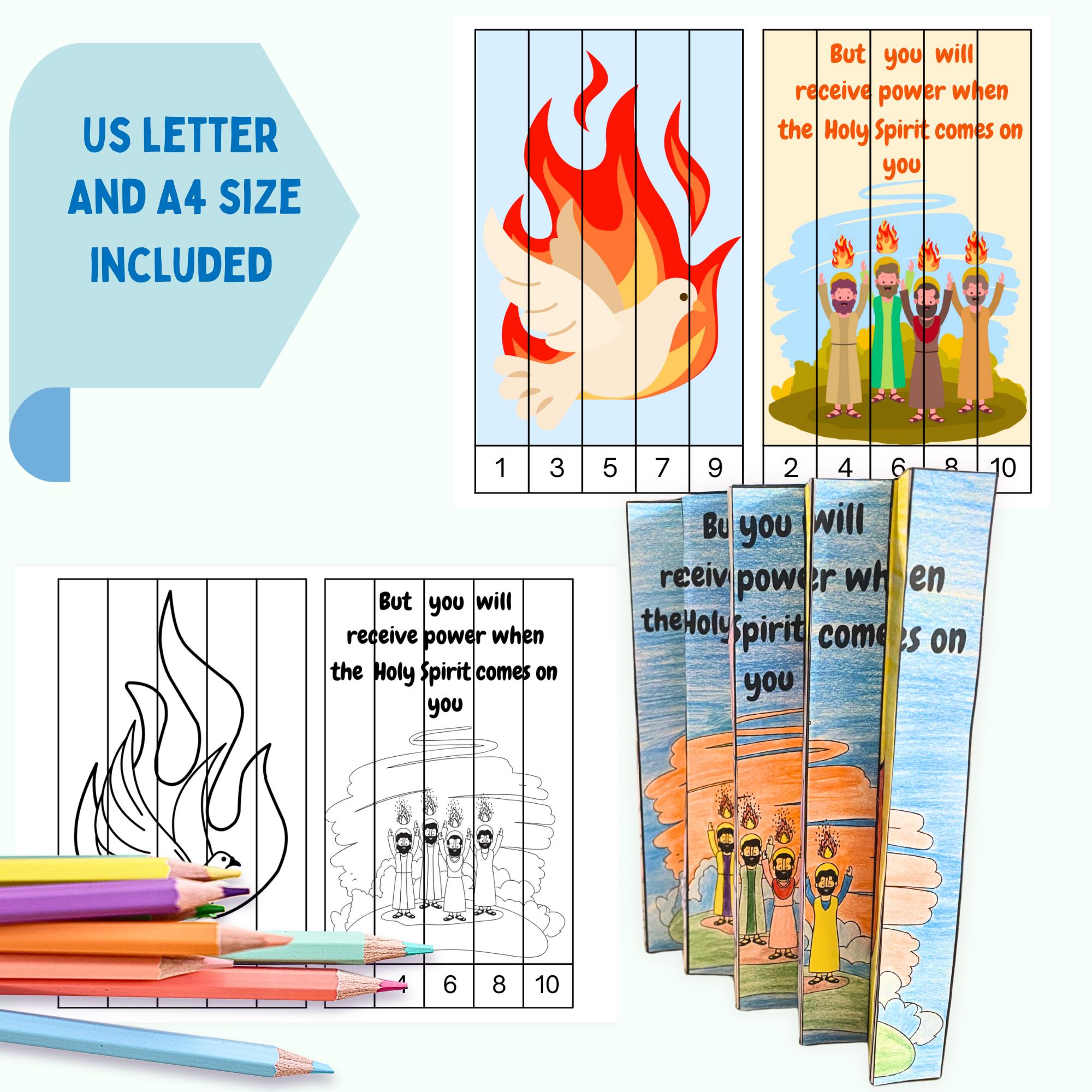 Printable Pentecost Agamograph Craft – Day of Pentecost Sunday School ...