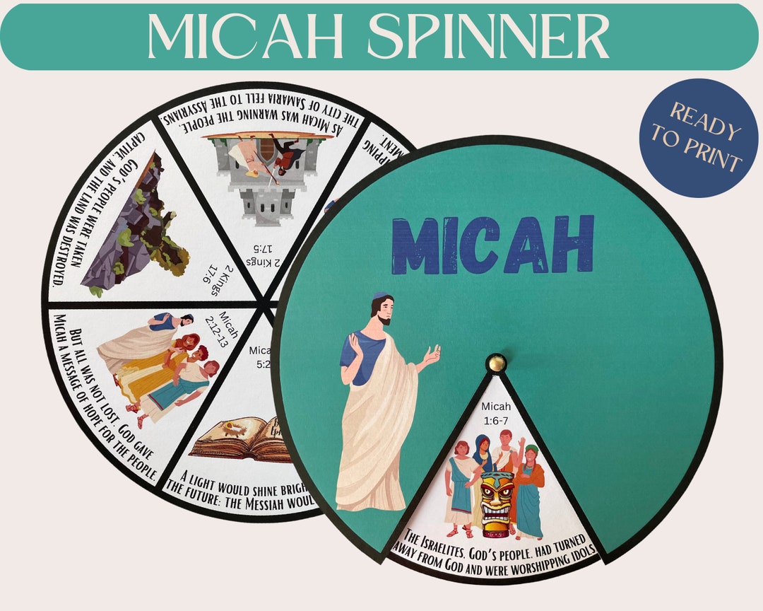 Prophet Micah Spinner Wheel| Prophet Micah Craft| Sunday School Craft| Kids Ministry Craft ...