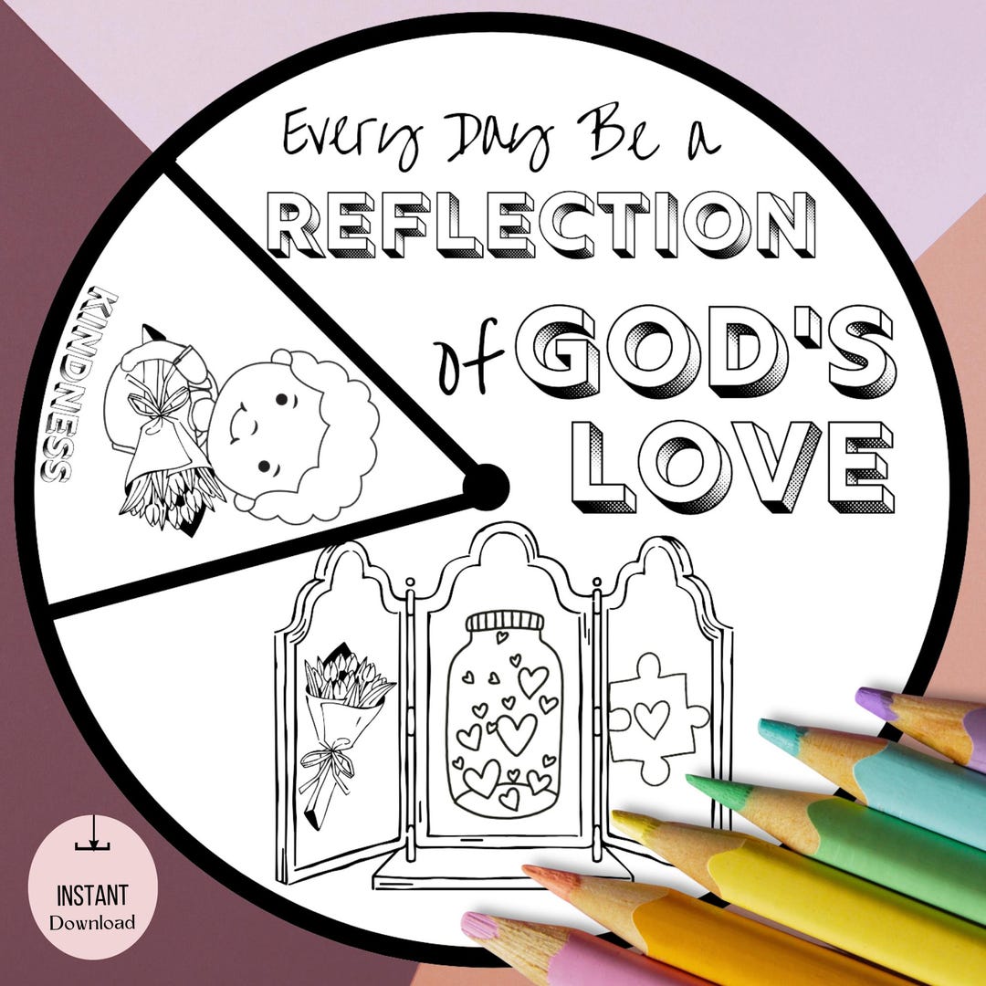 God is Love Coloring Wheel: Printable Bible Activity for Kids, Daily ...