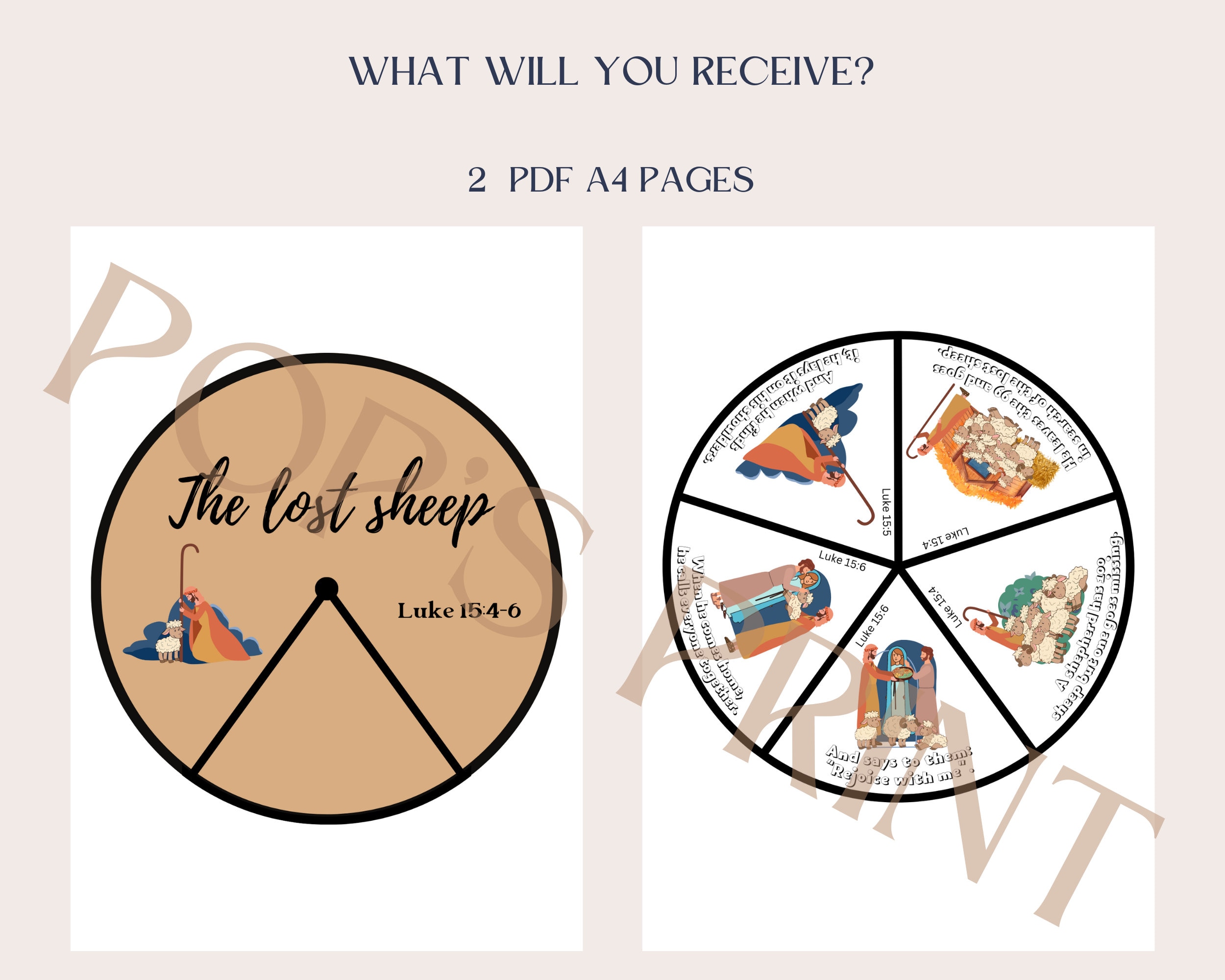 The Lost Sheep Spinner Wheel the Lost Sheep Craft Sunday School Craft ...