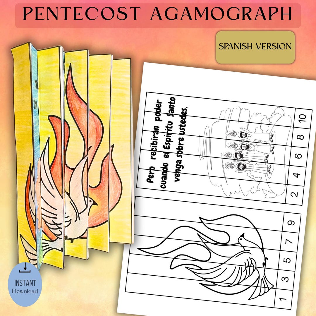 SPANISH - Pentecost Agamograph Craft| Sunday School Activity for Kids ...