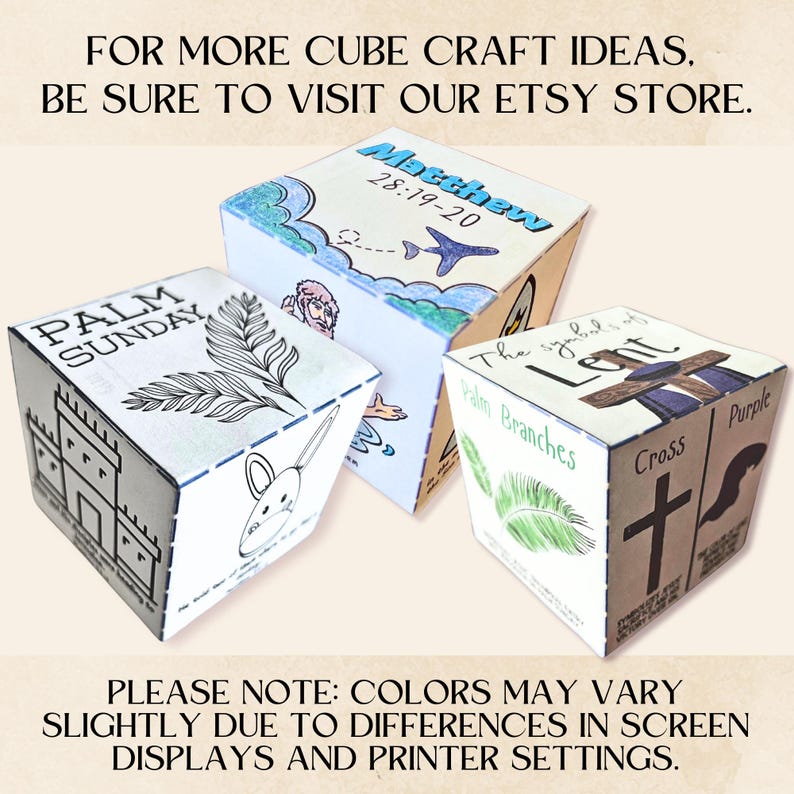 The Last Supper Cube Craft for Kids | Printable Sunday School Story ...