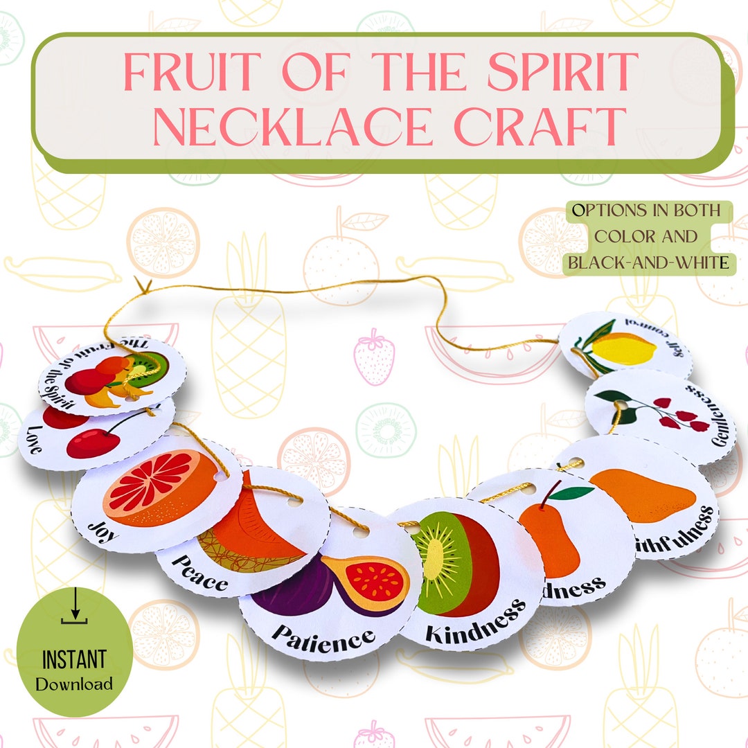 Fruit of the Spirit Necklace Craft| Fruit of the Spirit Activity ...